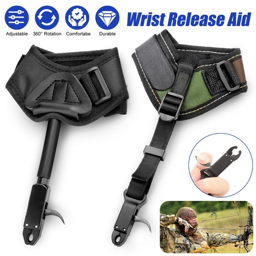 Archery Wrist Release Aid Trigger Strap Caliper Compound Bow Hunting ...
