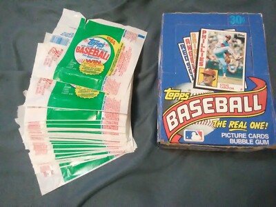 1984 Topps Baseball EMPTY Box & Wax Pack Wrappers (36) Only | eBay