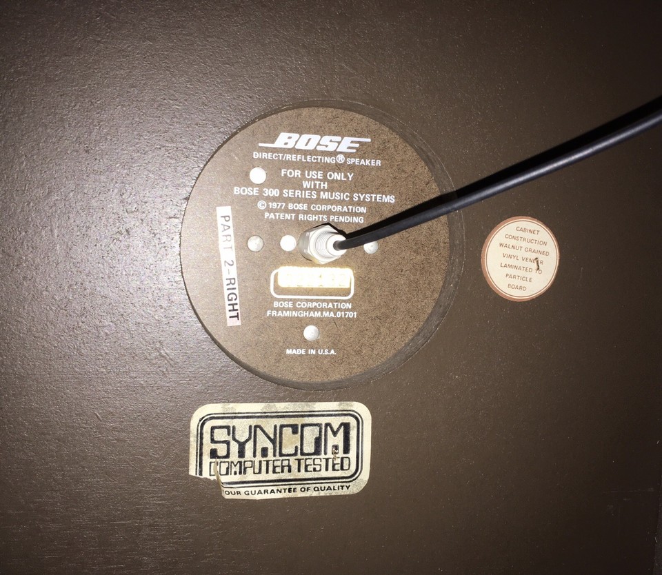 Vintage 1977 Bose Model 360 Receiver AND Matching 300 Series Speakers ...