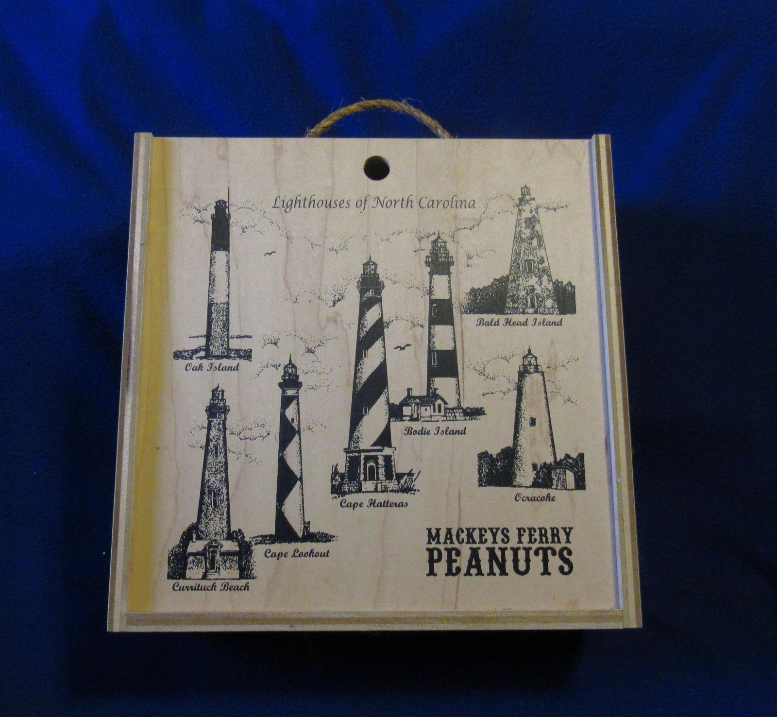 Lighthouses of North Carolina wooden box from Mackey's Ferry Peanuts | eBay