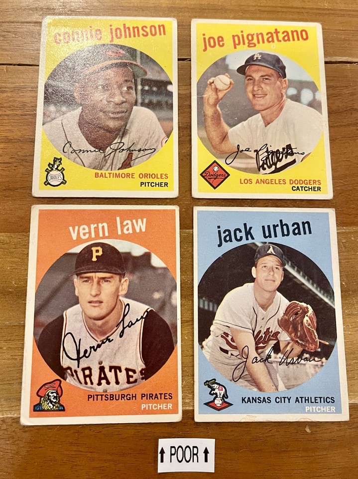 1959 Topps Baseball Cards 201-400 (P-NM) - You Pick - Complete Your Set ...