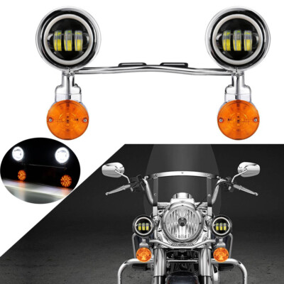 LED Motorcycle Passing Lights Turn Signal Light Bar Set for Harley ...