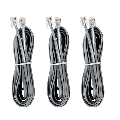 RJ12 Cable Phone Cord RJ12 6P6C Male to Male Straight Wired for Both ...