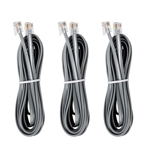 RJ12 Cable Phone Cord RJ12 6P6C Male to Male Straight Wired for Both ...