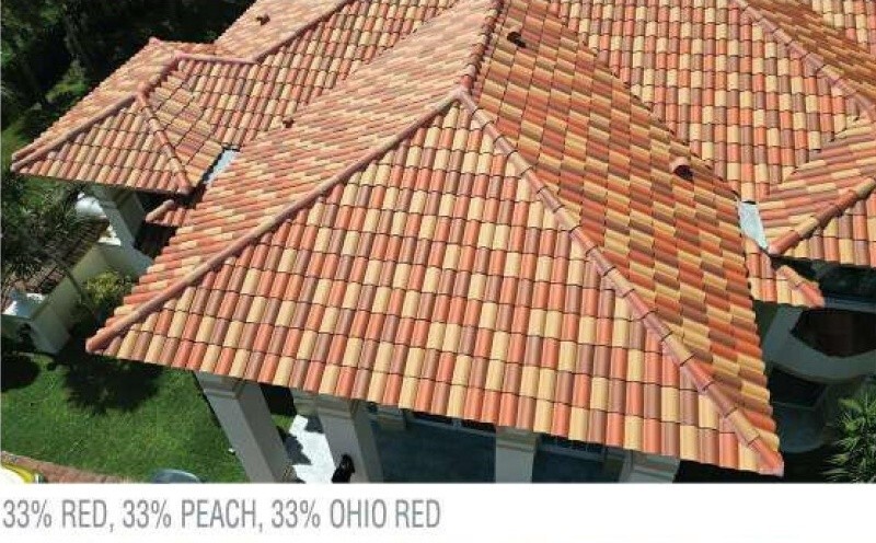 S Type Clay Roof Tile Peach Terracotta Roofing Mediterranean (CUT PIECE ...