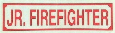JUNIOR FIREFIGHTER Highly Reflective Decal - 1 1/4" x 4 1/4" - Jr ...