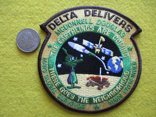 Rare NASA PATCH Delta Delivers MARS Global Surveyor/Pathfinder THE ...