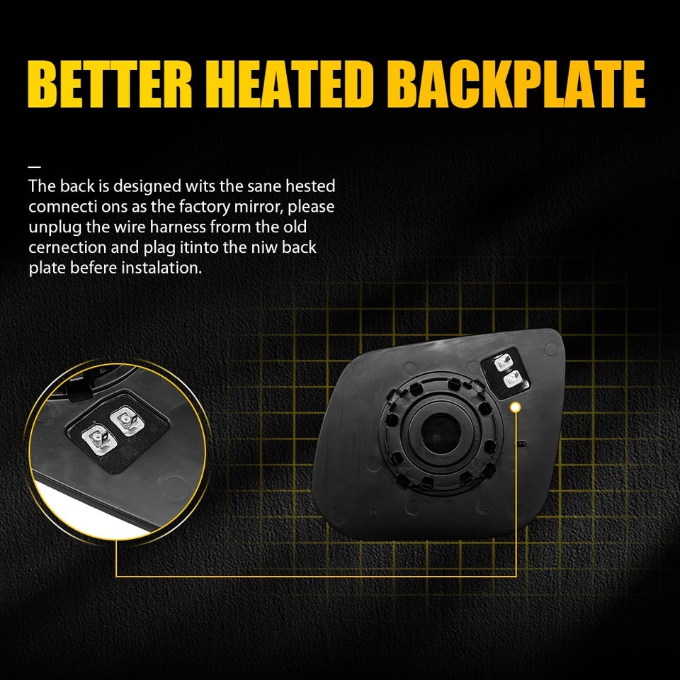 Front Right Heated Mirror Glass 1X Fit 2015 2016-20 2021 2022 Chevrolet ...