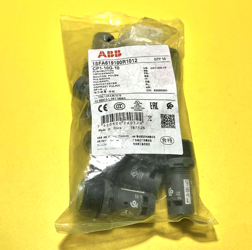 ⚡BRANDNEW⚡LOT OF 8x ABB CP1-10G-10 PUSHBUTTON COMPACT PANEL-MOUNT SPST ...