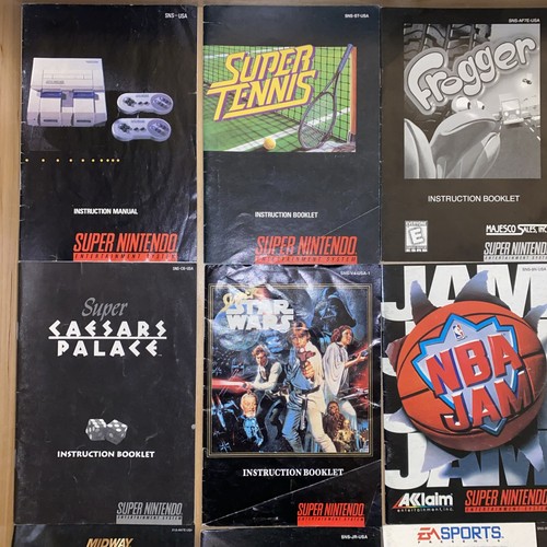 SNES Instruction Booklet Lot of 12 Super Nintendo Entertainment System ...