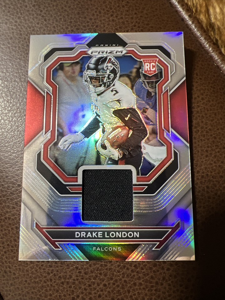 2022 Prizm Football Drake London Jersey Silver Patch RC SP Atlanta ...