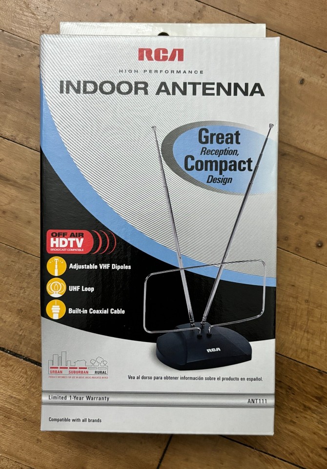 NEW! RCA High Performance HDTV TV Indoor Antenna Black ANT111 | eBay