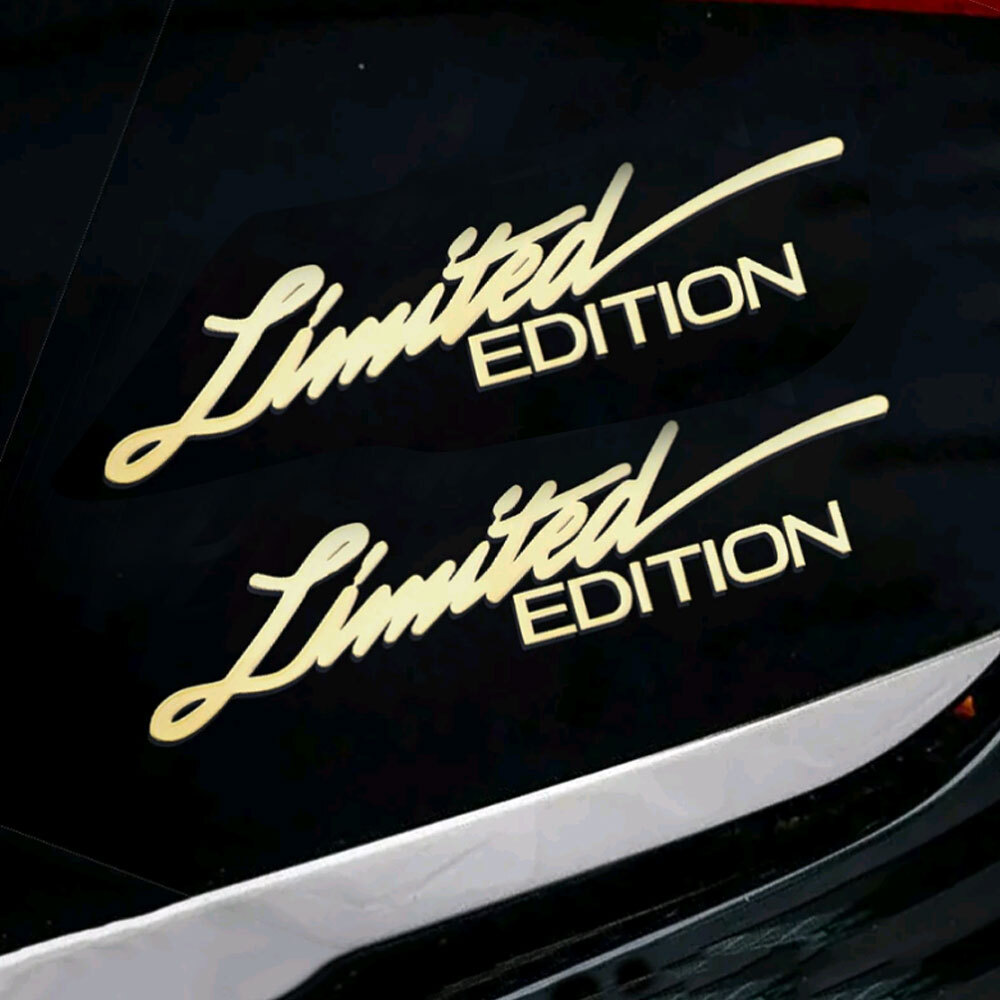 2x Gold Limited Edition Logo Emblem Badge Metal Decals Sticker Car ...