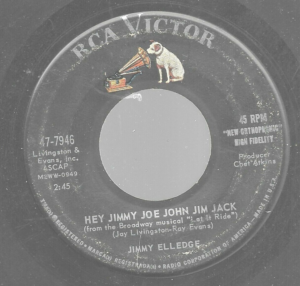 Jimmy Elledge Funny How Time Slips Away Hey Jimmy Joe 45 RCA Victor ...