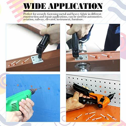 120pcs 6 Size Red Copper Blind Rivets Pop Rivets Assortment Set For ...