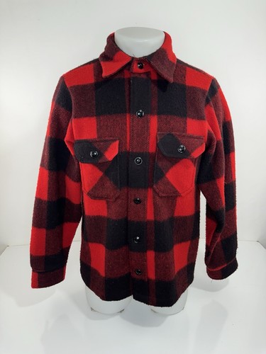 MAINE GUIDE Congress Vintage WOOL Mens S / M Lumberjack Ranch Shirt ...
