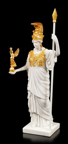 Athena Figurine - Déesse Grecque Blanc-Or - Fantasie Statuette Déco | eBay