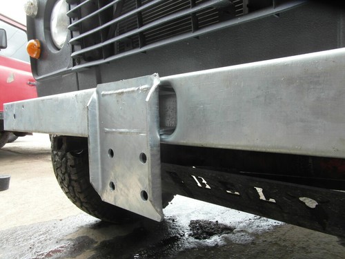 LAND ROVER DEFENDER GALVANISED MILITARY HYBRID FRONT BUMPER DROP PLATE ...