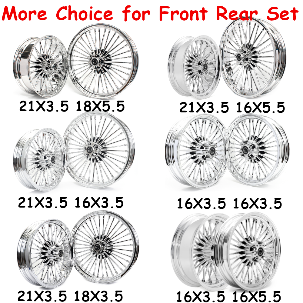 21X3.5 16X3.5 Fat Spoke Wheels Rims Set for Harley Softail Heritage ...
