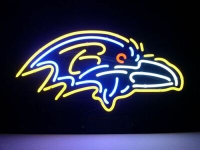 New Baltimore Ravens Neon Light Sign 20"x16" Beer Cave Gift Lamp Bar ...