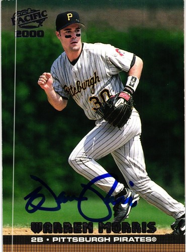 Warren Morris #341 Signed 2000 Pacific MLB Baseball Card AUTO Pirates ...