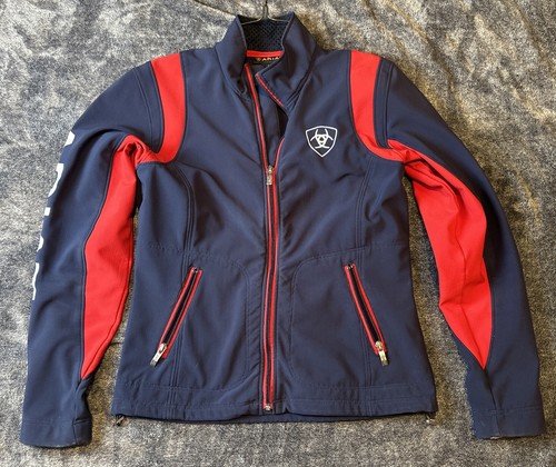 Ariat Team Navy & Red Softshell Full-Zip Jacket Women's Size S ...