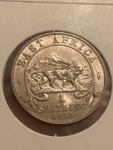 1952 BRITISH EAST AFRICA ONE 1 SHILLING COIN KING GEORGE VI LION MOUNTAIN KM 31 | eBay