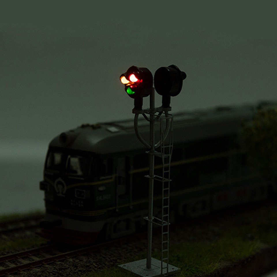 2-10pc HO Scale Model Tri-Lights Block Signal Fine Made Metal 2 ...