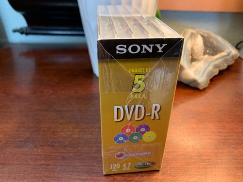SONY DVD-R Color Collection 5 Pack 1x - 16x AccuCORE w/ Jewel Case ...