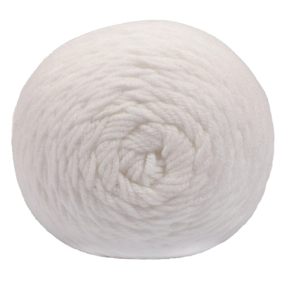 Medium Weight Acrylic Yarn White 14 Ounce Skein 798 Yards Soft Knitting ...