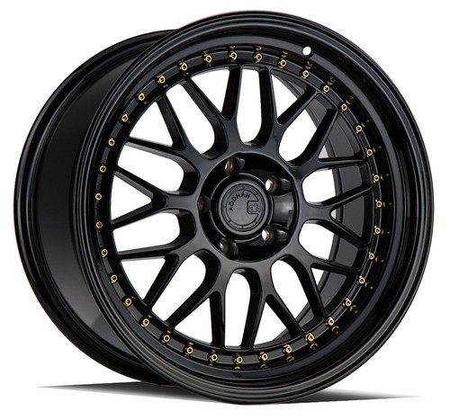 Aodhan AH02 AH2 18x9.5 5x114.3 30 Gloss Black Wheel 18" inch Alloy Rim ...