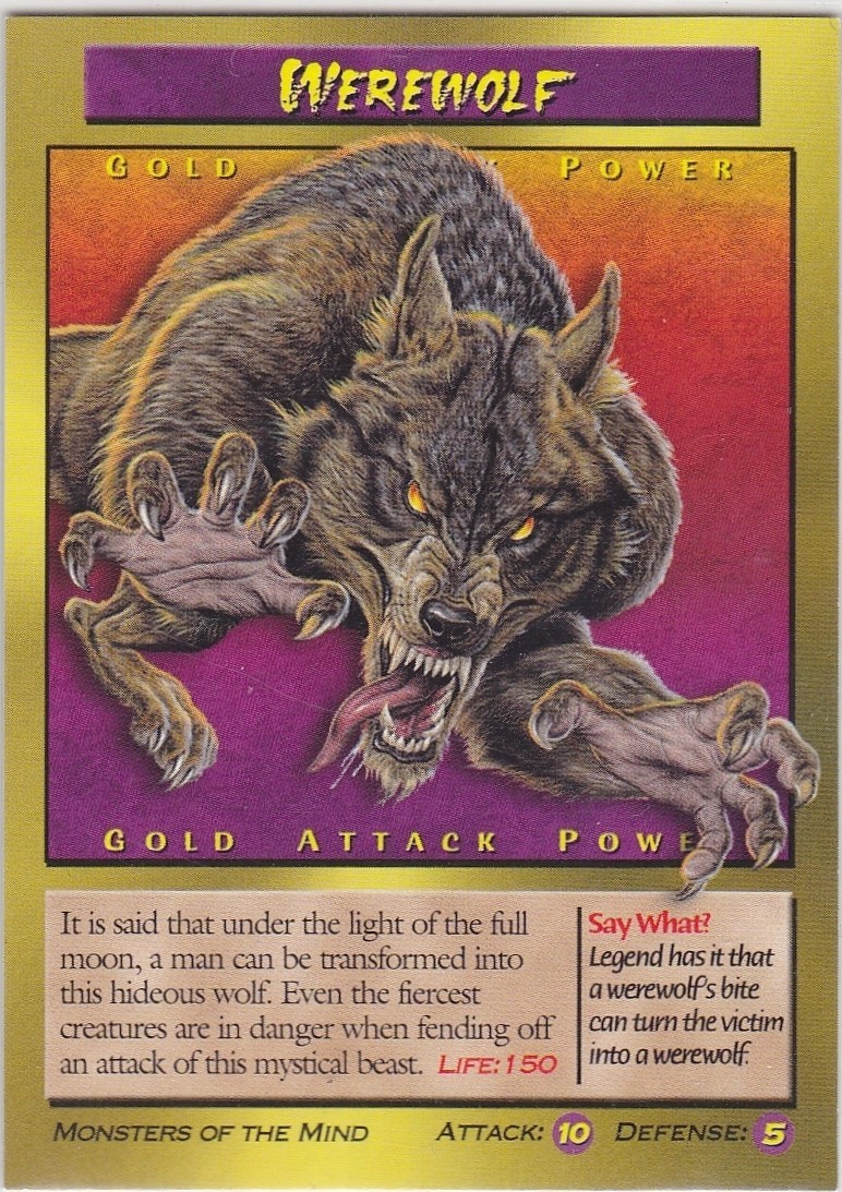 Werewolf (Mythical Man-Wolf) Card Weird & Wild Creatures Trading Card ...