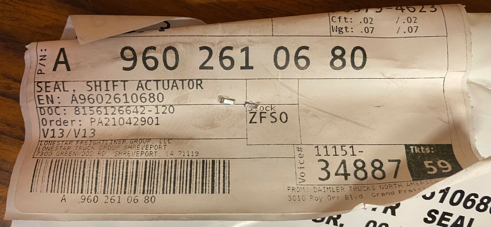 MERCEDES-BENZ Shift Actuator Seal A9602610680 | eBay