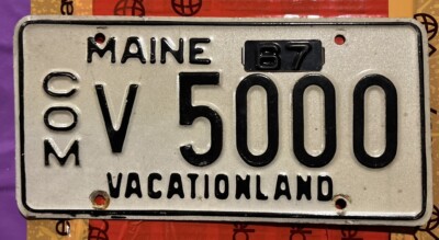 LICENSE PLATES Maine Commercial V 5000 1967 | eBay