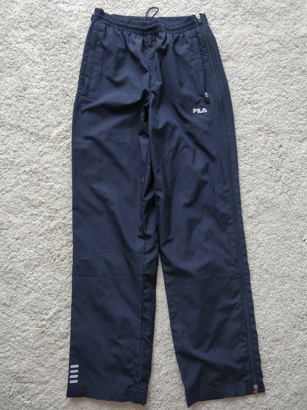 FILA Vintage Mens Full Zip Track Pants Trousers Training Navy Blue | eBay