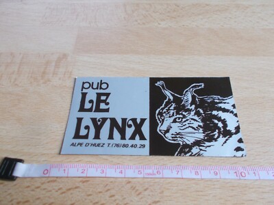 Autocollant PUB - LE LYNX - ALPE D'HUEZ | eBay