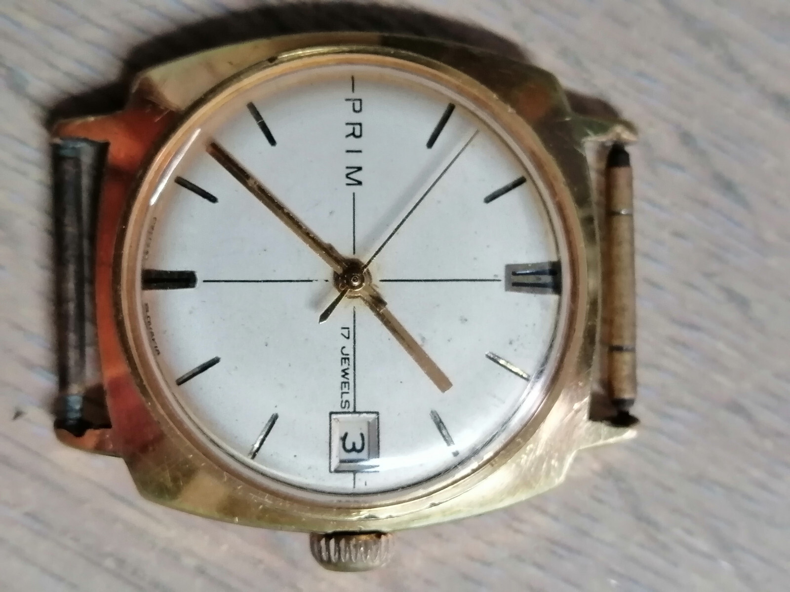 Vintage Czechoslovakia men's watch PRIM Cal.68 Gold … - Gem