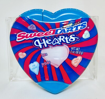 Vintage 1999 SWEETARTS HEARTS Candy Container bubble gum willy wonka ...
