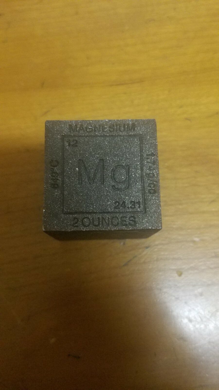 MAGNESIUM CUBE 1.25" SQUARE 2+ OZ CUBE-SQUARE "MG" 99.9% PURE MAGNESIUM ...