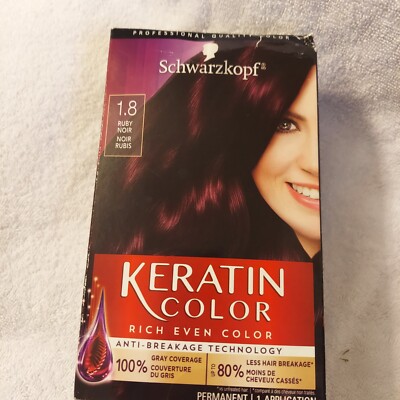 Schwarzkopf Keratin Color 1.8 Ruby Noir NIB | eBay