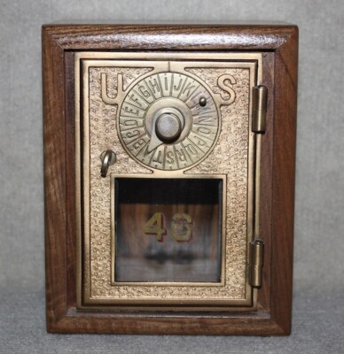 Antique USPS P O Post Office Box Door Bank With Combination | eBay