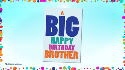 Happy Birthday Brother Logo Happy Birthday Brother Birthday Card