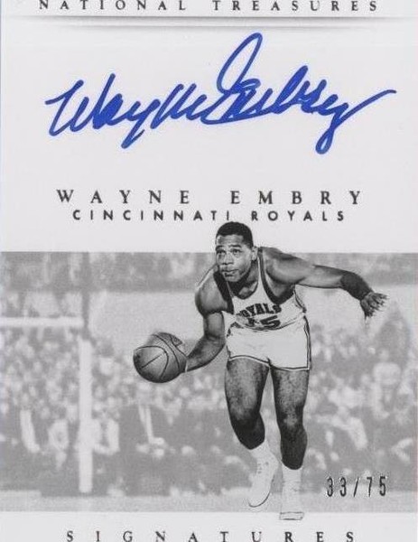 2014-15 Panini National Treasures - Signatures #S-WE Wayne Embry /75 ...