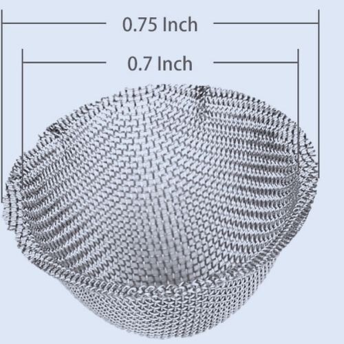 50PCS 3/4" Stainless Steel Pipe Screens Filters Reusable Bowl Mesh ...
