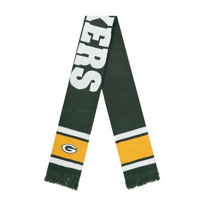 Green Bay Packers Winter Knit Scarf Official NFL Team Apparel | eBay