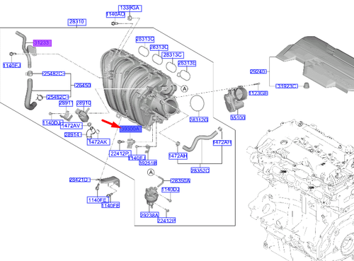 HYUNDAI TUCSON NX4 MK47 MAP Sensor 393002S000 NEW GENUINE | eBay