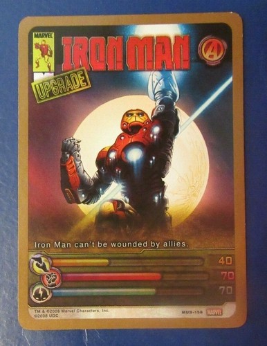 2008 Marvel Ultimate Battles GOLD FOIL LIMITED Card # 158 UPGRADE ...