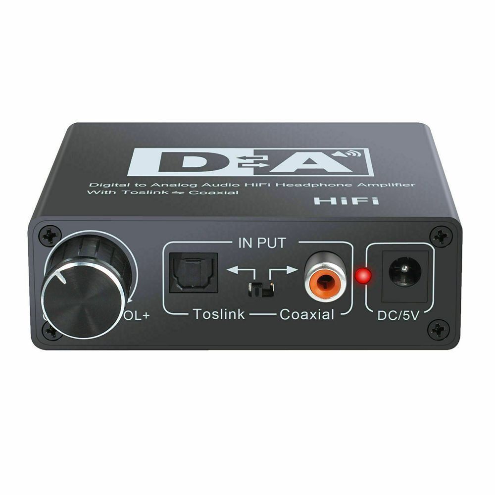 Digital to Analog Converter DAC USB Optical Cable Audio AUX Speaker ...
