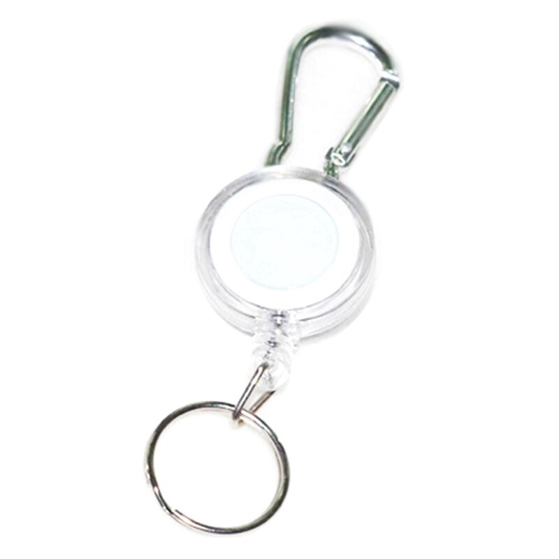 Retractable Extendable Extending Coil Stretch Pull Cord Spring Keyring ...