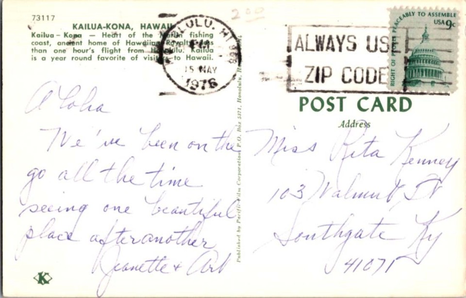 State of Hawaii HI : AERIAL VIEW d/24 BH2868 | eBay